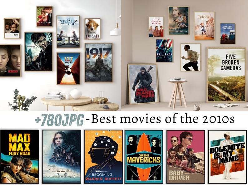 Best 2010s Movies | Vintage Film Posters | Retro Wall Art | Printable ...