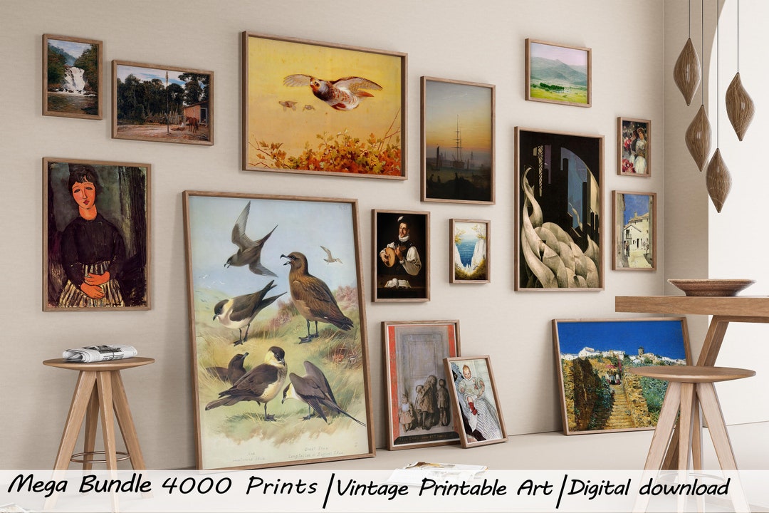 4000 Vintage Printable, 72 Famous Artists, MEGA BUNDLE, Vintage Gallery ...