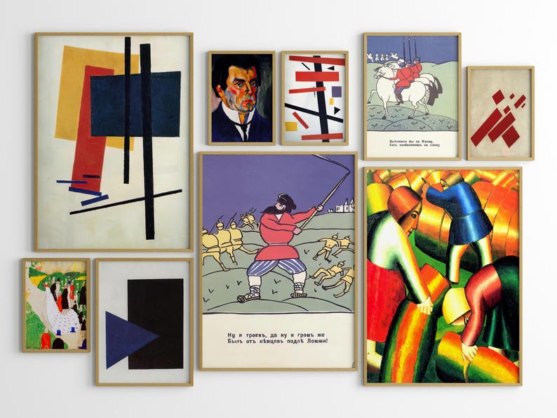 55 Art Print Py Kazimir Malevich, Vintage Art Print, Kazimir Malevich ...