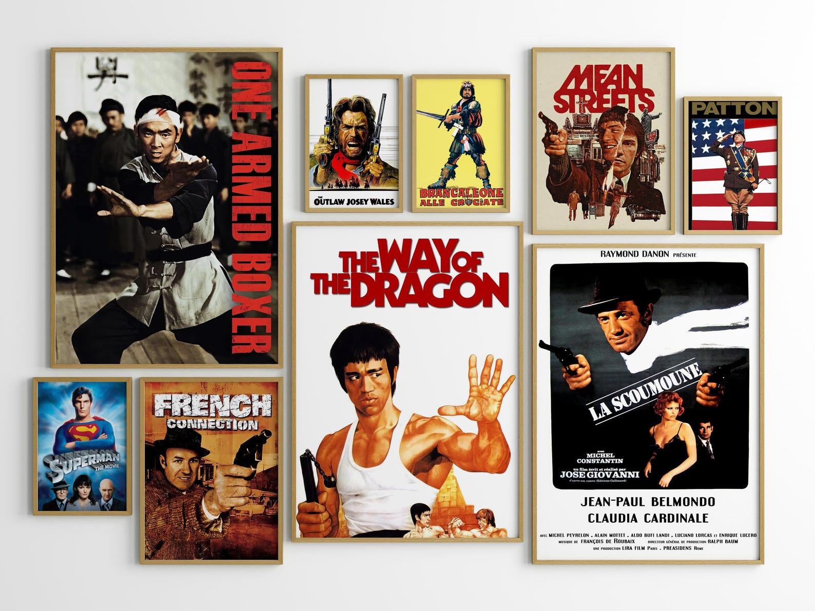 Best 1970s Films | Vintage Movie Poster Pack | Retro Wall Art Decor ...