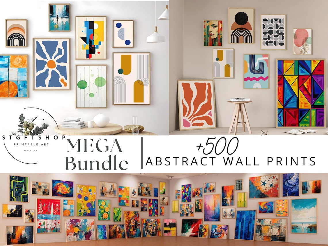 Mega Bundle Wall Art - +500 Abstract Art Collection - Digital Download ...