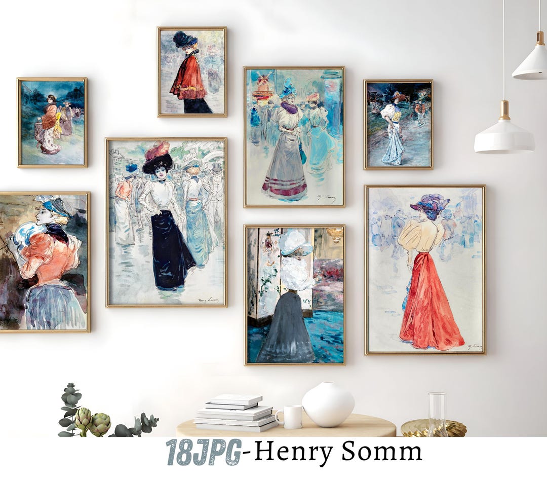 Henry Somm Art Print - Vintage Belle Époque Illustrations - French ...