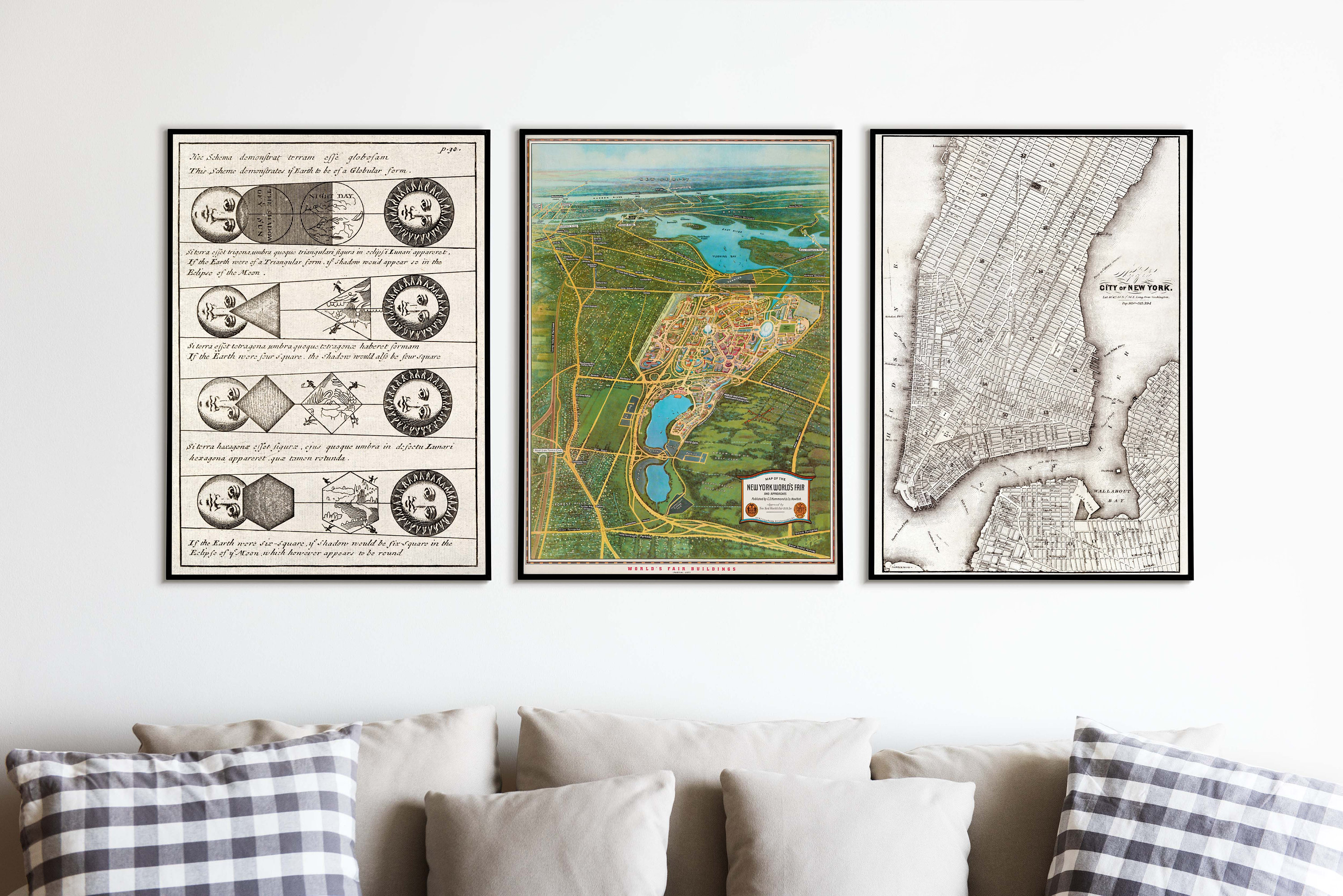 Mapas antiguos imprimibles, mapas digitales, descarga instantánea, mapa ...