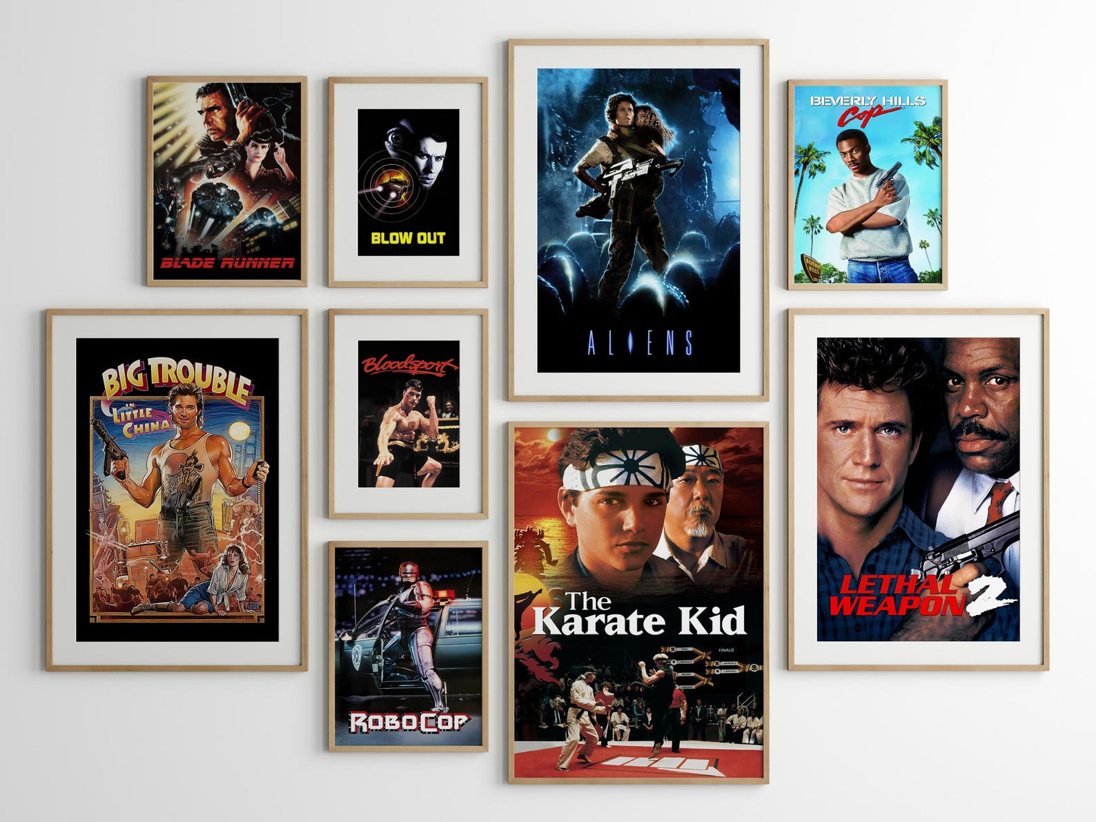 Best 1980s Films Vintage Movie Poster Pack - Retro Wall Art Decor ...
