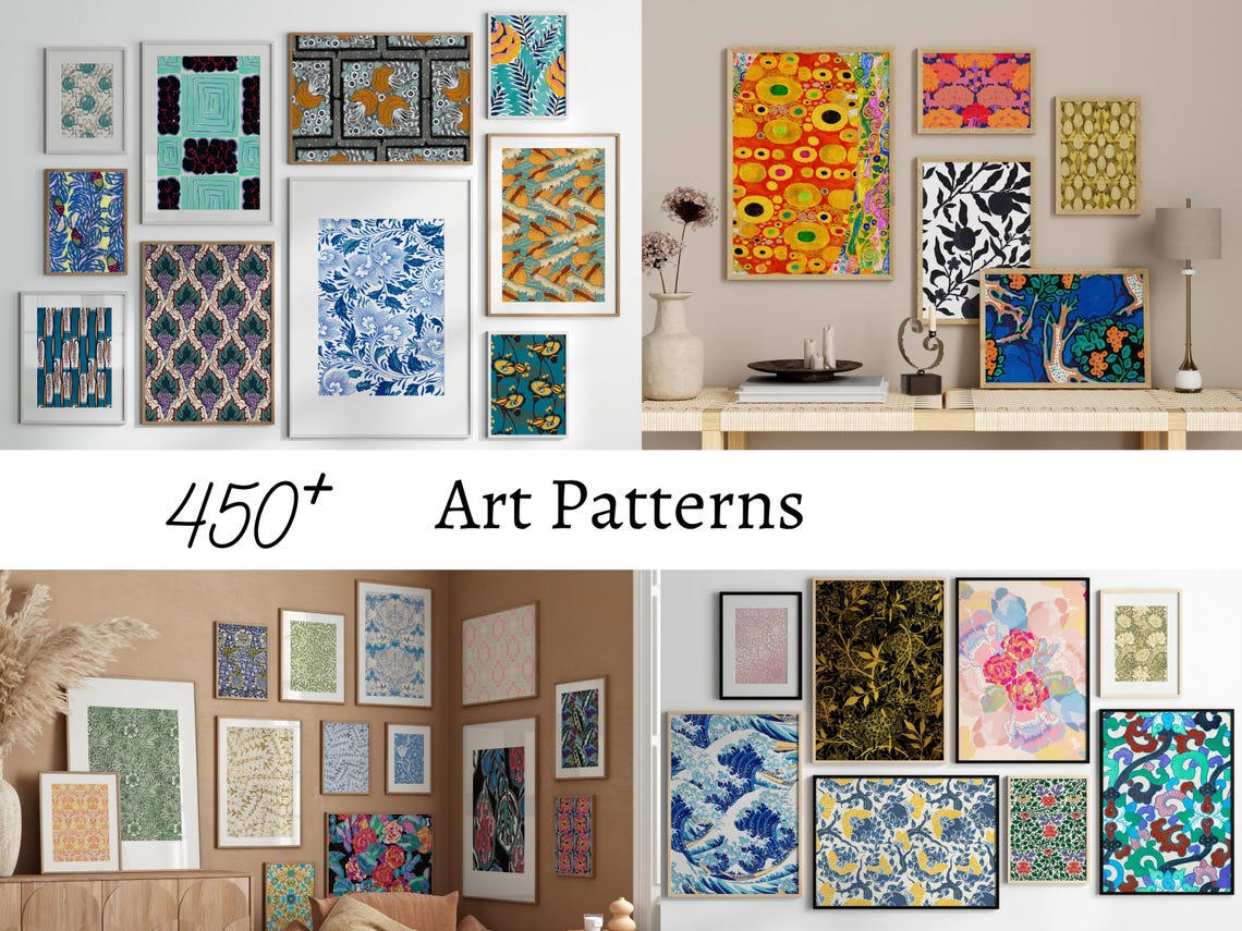 Printable Patterns and Textures, 1200 Art Patterns Style, Printable ...