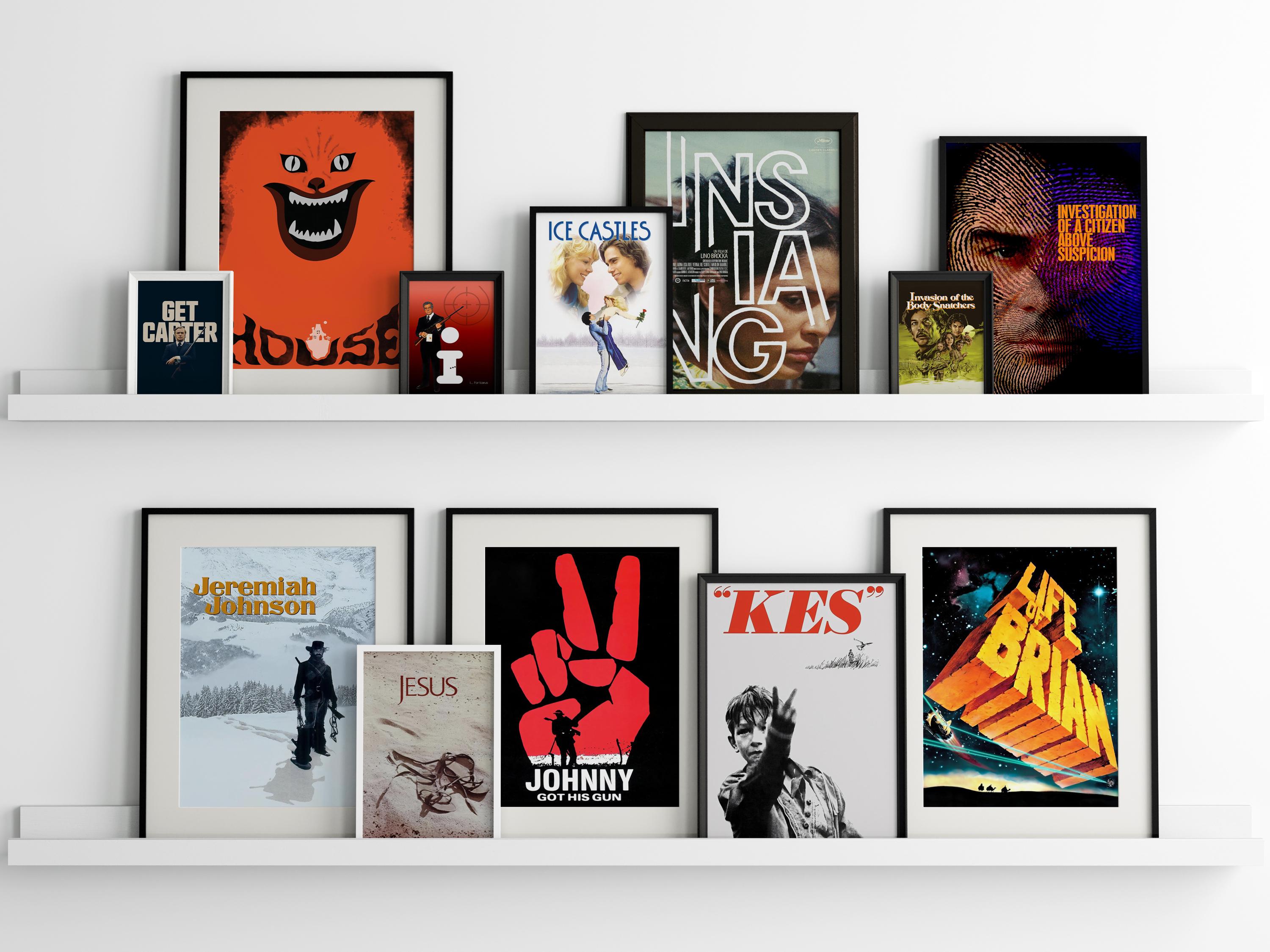 Best 1970s Films | Vintage Movie Poster Pack | Retro Wall Art Decor ...
