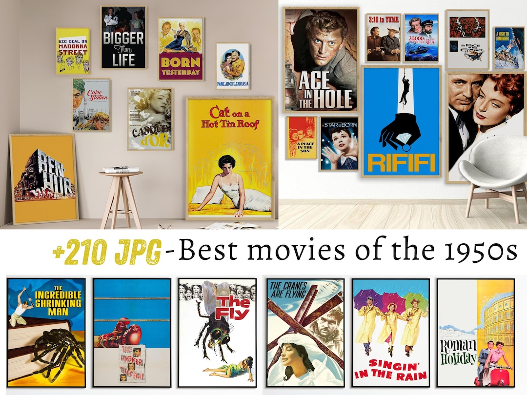 Best 1950s Movies | Vintage Film Posters | Retro Wall Art | Printable ...