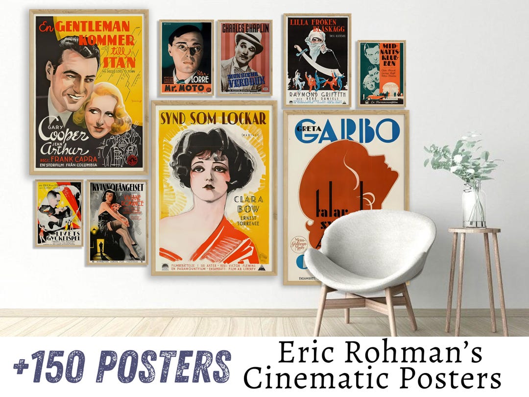 Eric Rohman Cinematic Poster Art Print, Set of +150 Movie Posters ...