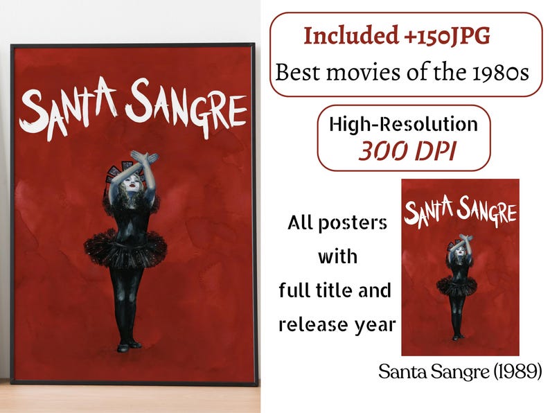 Best 1980s Films Vintage Movie Poster Pack - Retro Wall Art Decor ...