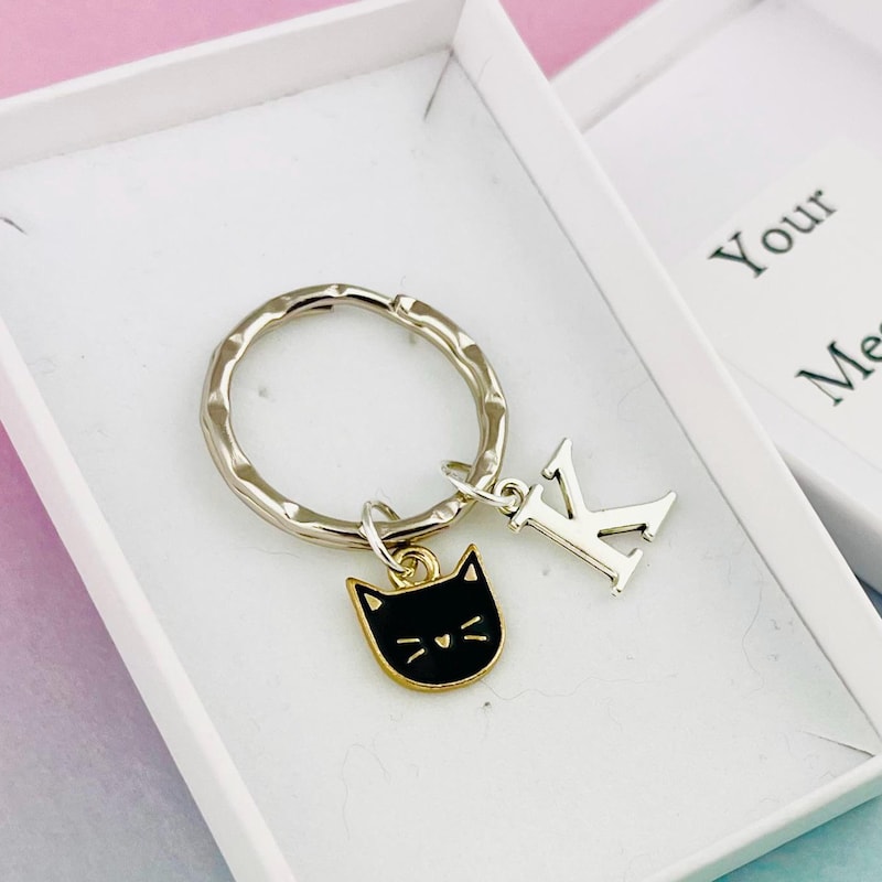 Black Cat Bag Chain - Etsy UK