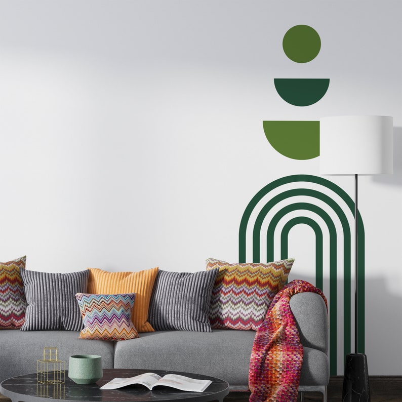 Colorblock Wall Decal Removable Wal Sticker Arch Wall Decal - Etsy