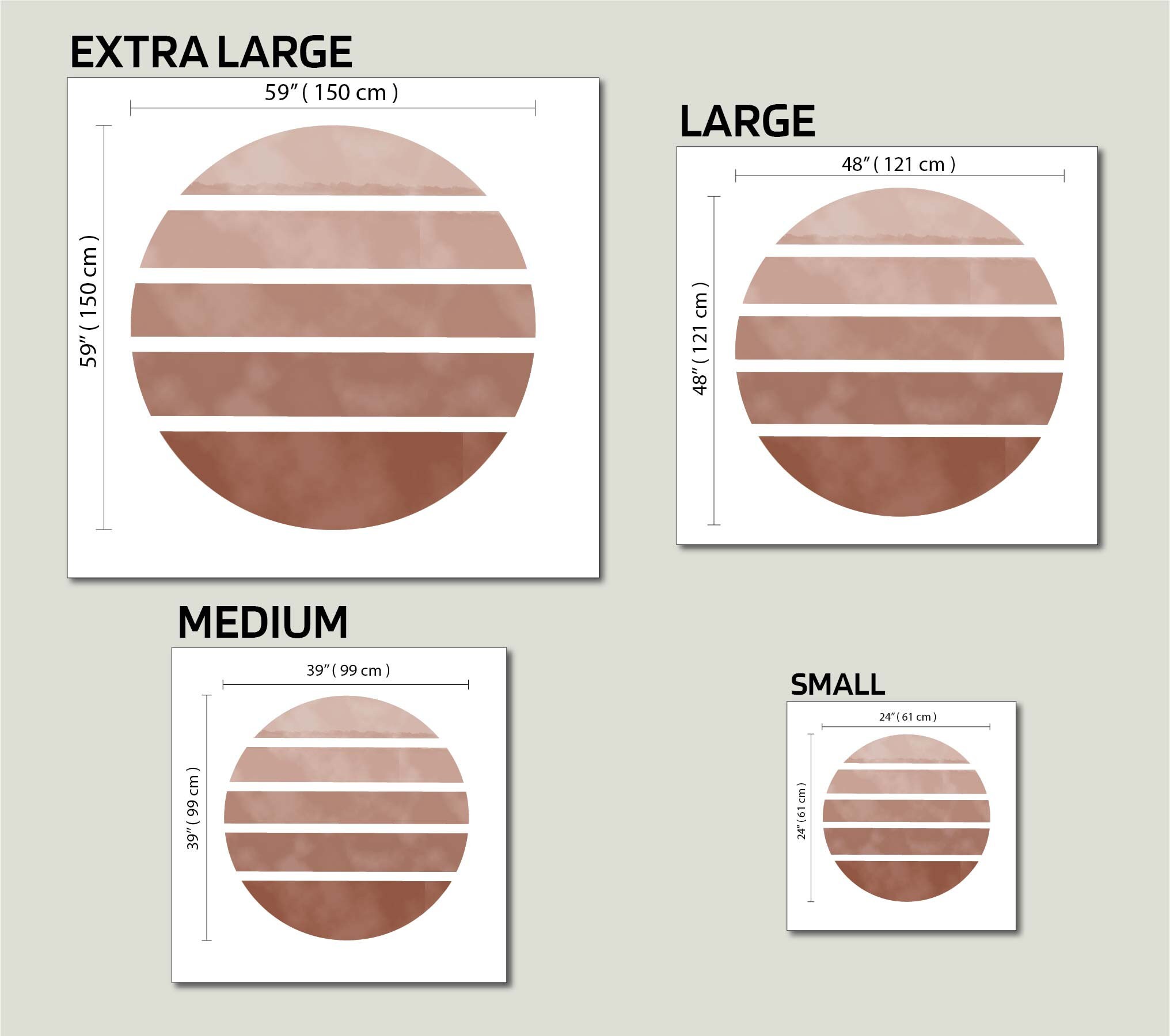 Abstract Circle Wall Decal Geometric Wall Stickers for | Etsy