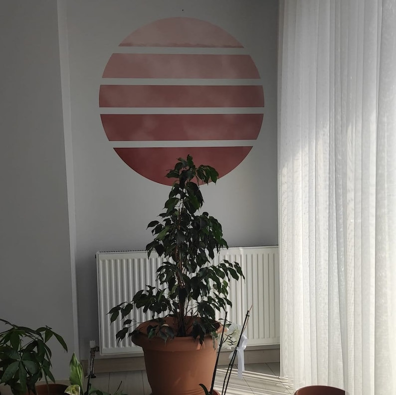 Abstract Circle Wall Decal Geometric Wall Stickers for | Etsy