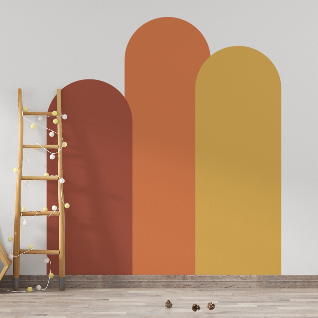 Arch Wall Decal Set: Colorblock Geometric Nursery Decor - Etsy