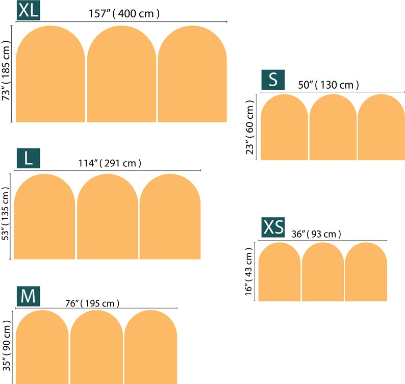 Modern Landscape Wall Decal Removable Wall Decal 3 of Set | Etsy