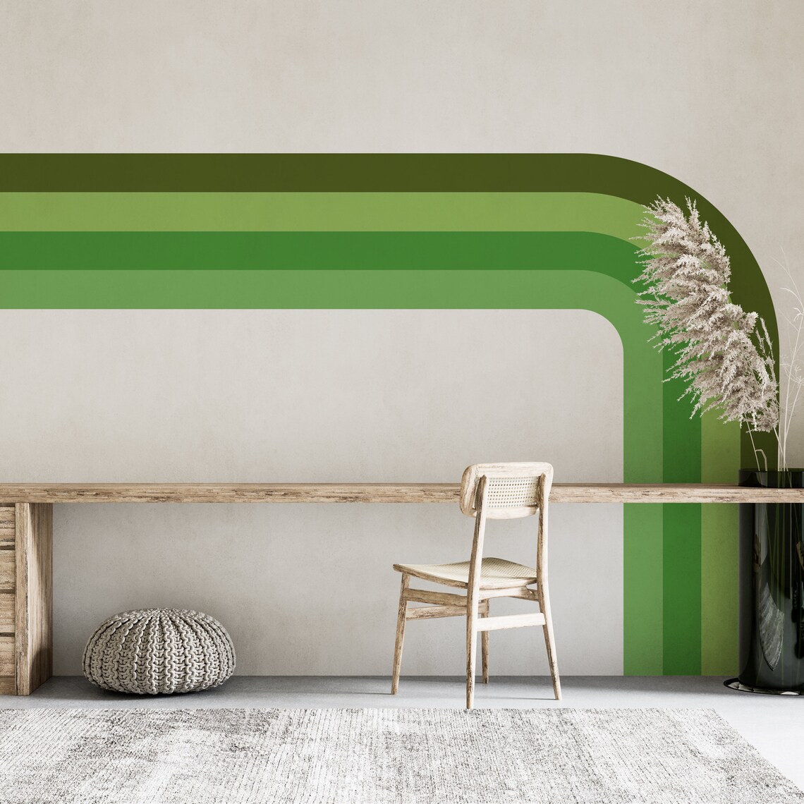 Green Colorblock Wall Decal Green Arch Wall Decals Nursery - Etsy