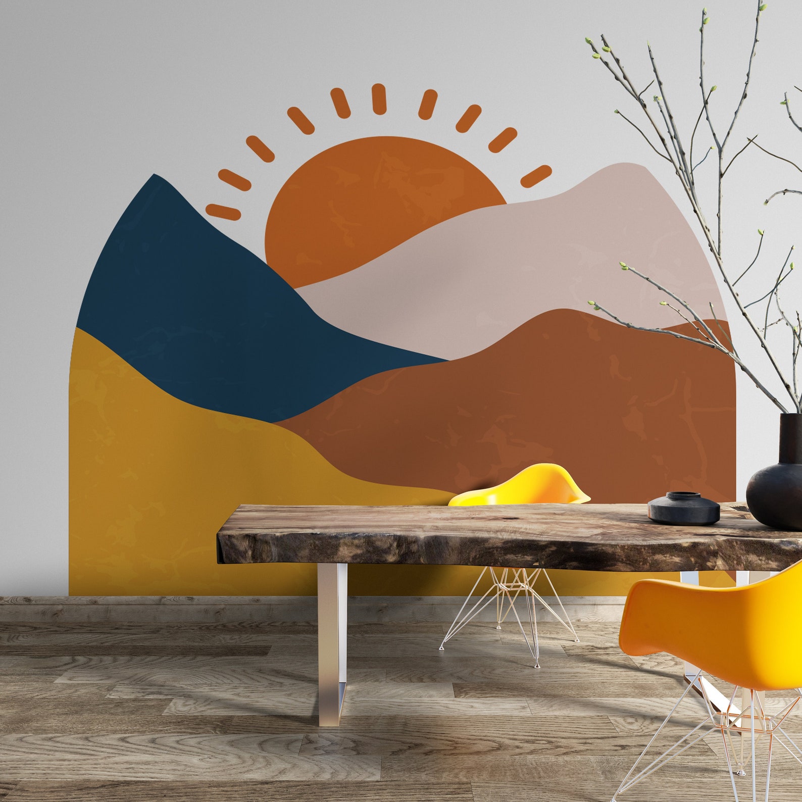 Sun Wall Arch Sticker Removable Wall Decal Boho Wall Arch - Etsy