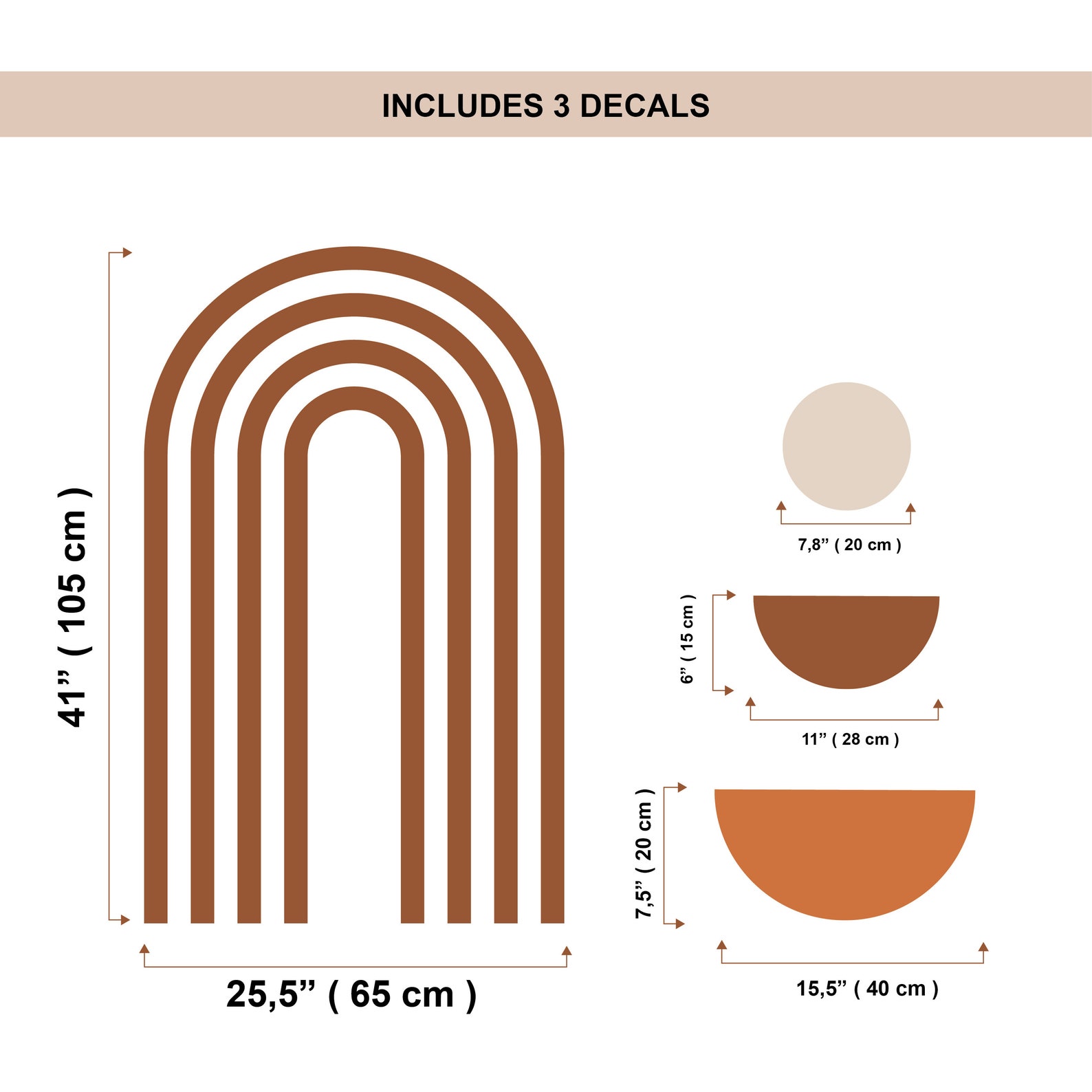 Colorblock Wall Decal Removable Wal Sticker Arch Wall Decal - Etsy