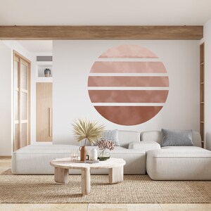 Abstract Circle Wall Decal, Geometric Wall Stickers, for Living Room ...