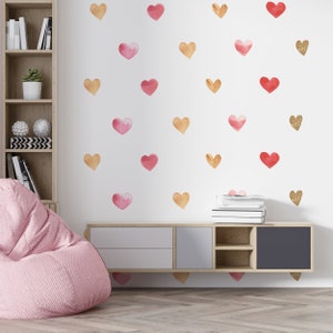 Heart Wall Decal, Removable Wall Decal, Nursery Wall Sticker, Kids Room ...