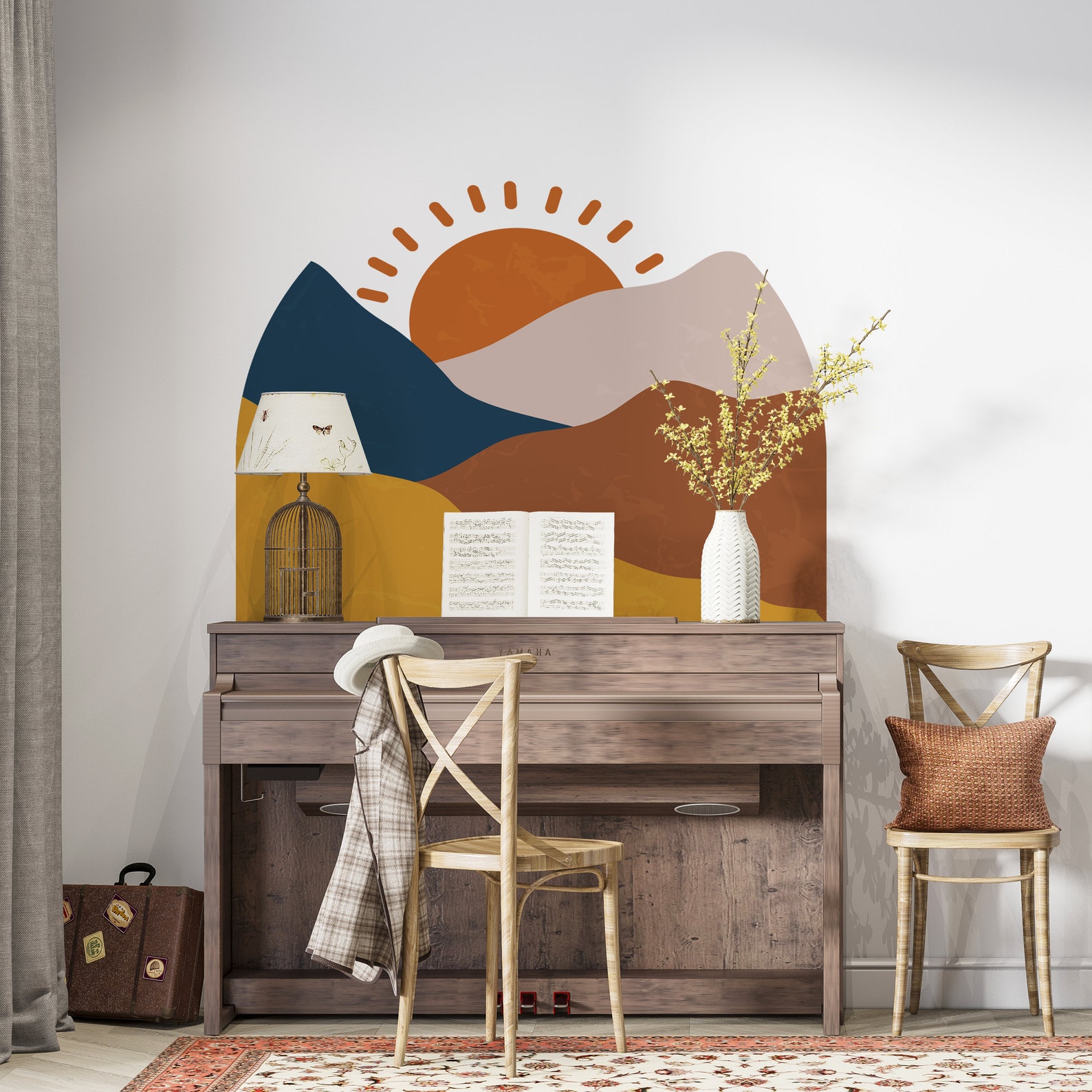 Sun Wall Arch Sticker Removable Wall Decal Boho Wall Arch - Etsy