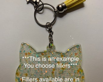 Cat Head Keychain - Etsy