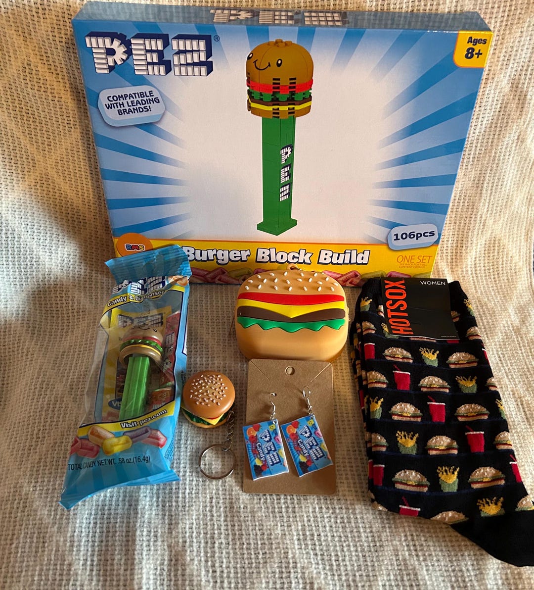 Pez Building Blocks Gift Setburger-themedincludes Pez and Non-pez Items ...
