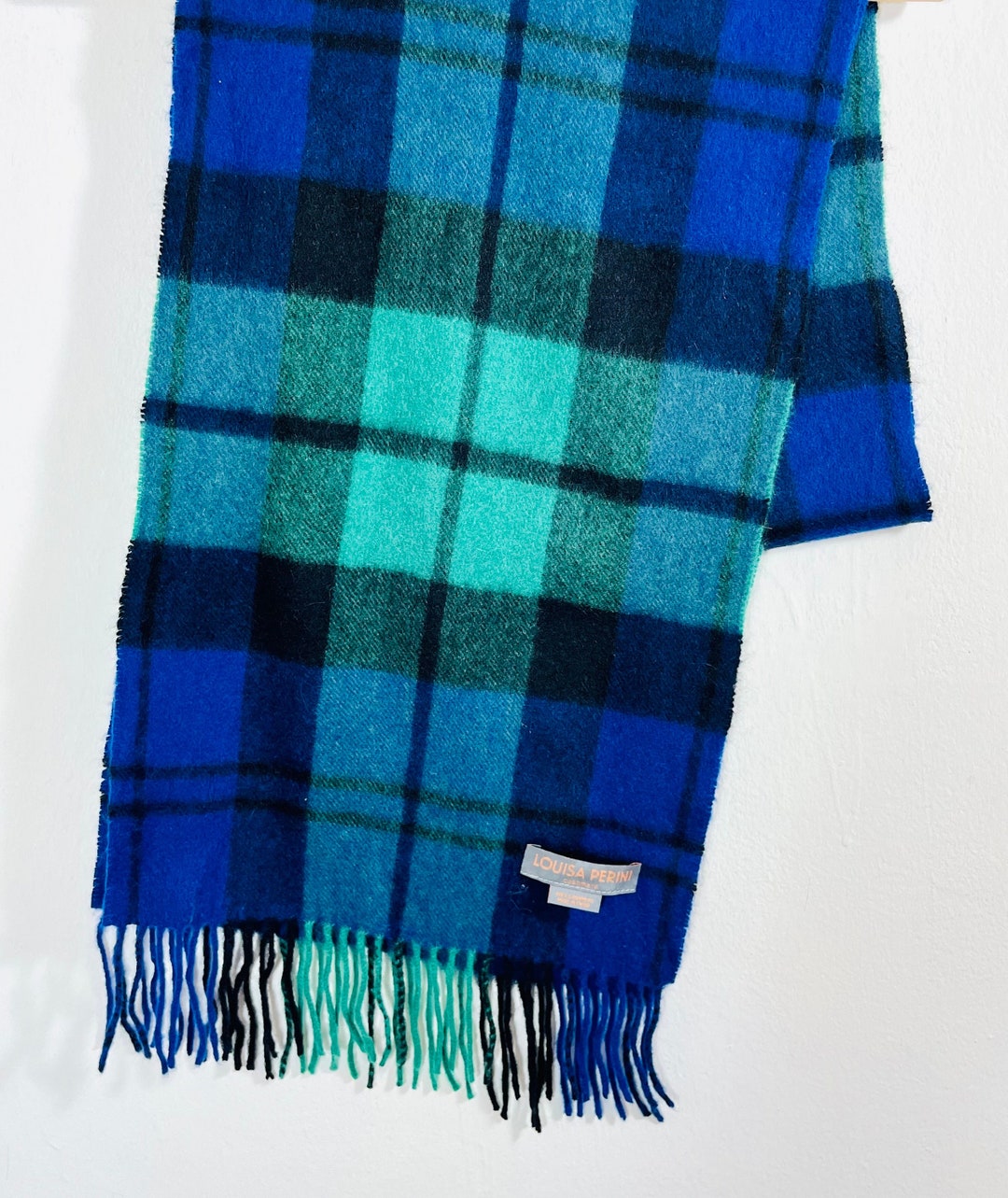 Louisa Perini Cashmere Plaid Scarf - Etsy