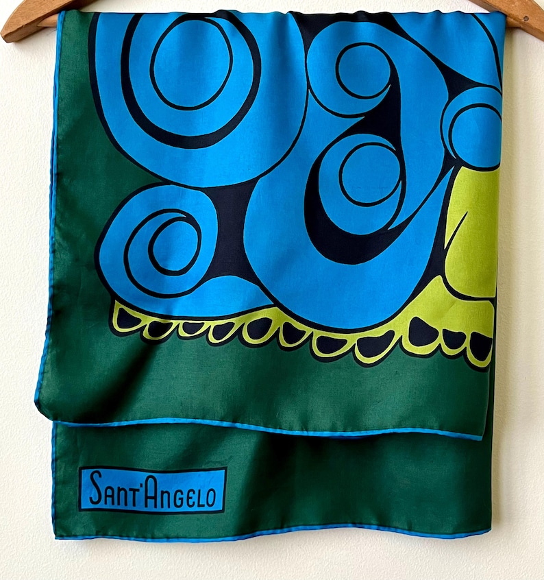 1970s Sant'angelo Silk Scarf (lion) - Etsy