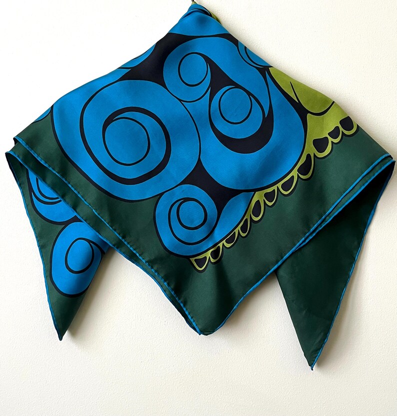 1970s Sant'angelo Silk Scarf (lion) - Etsy