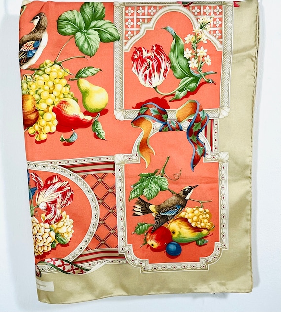 Silk scarf fruit and - Gem