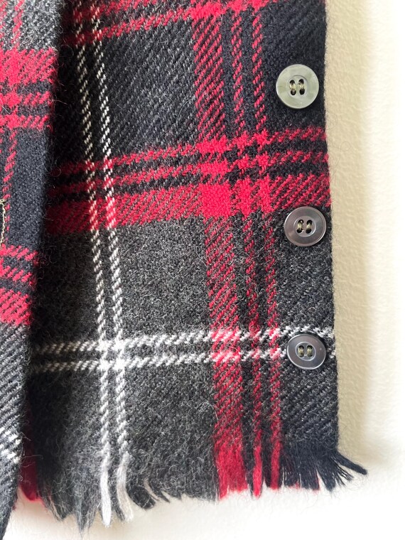 1970s Wool Plaid Scarf (button up) by Doublet - Gem