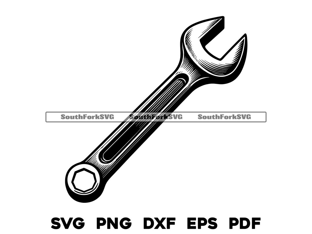 Combination Wrench 1 | Svg Png Dxf Eps Pdf | Vector Graphic Cut File ...