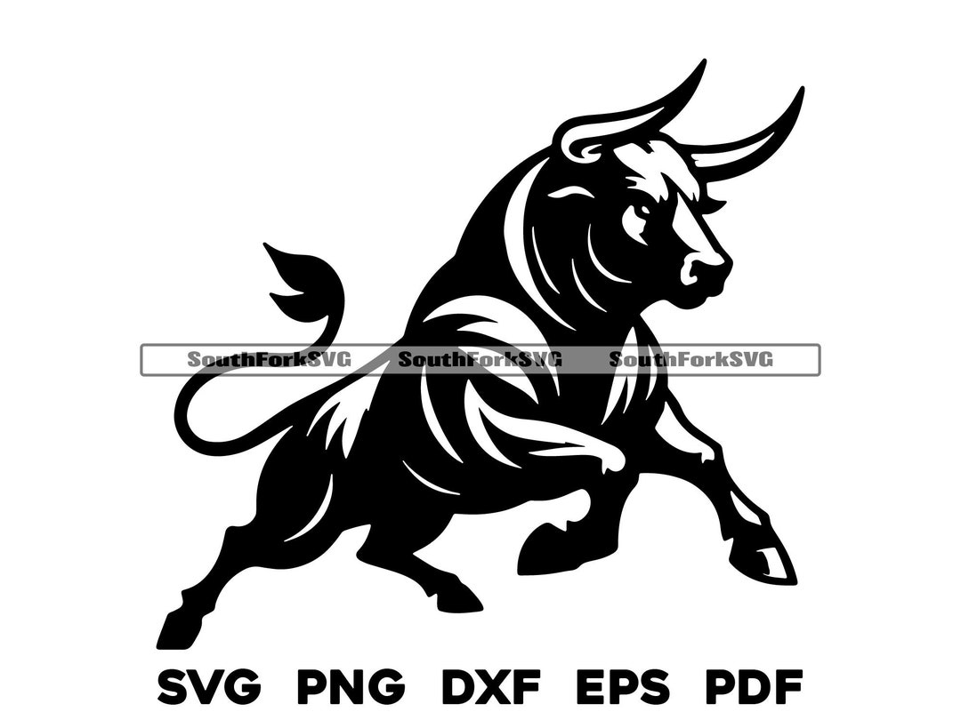 Charging Bull Middle High School Sports Team Mascot | Svg Png Dxf Eps ...