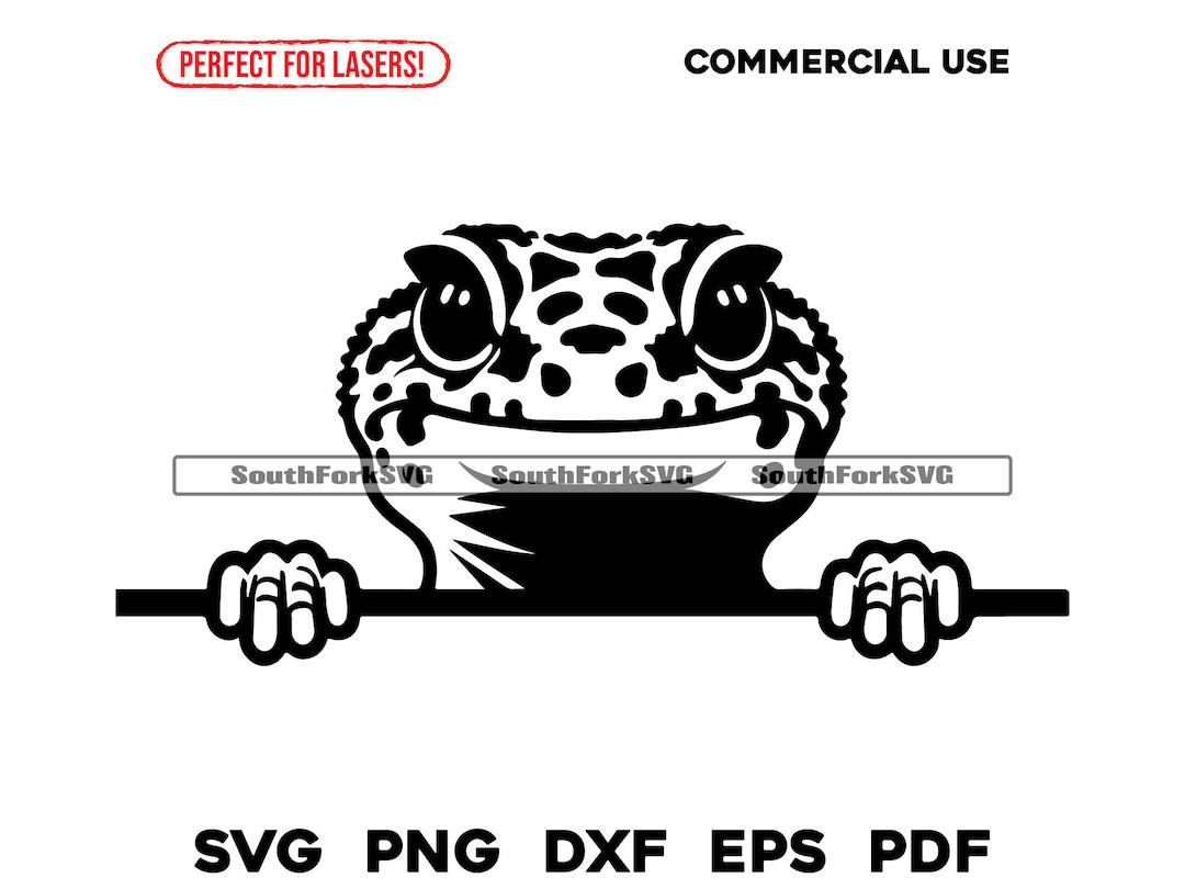 Peeking Leopard Gecko | Svg Png Dxf Eps Pdf | Vector Graphic Cut File ...