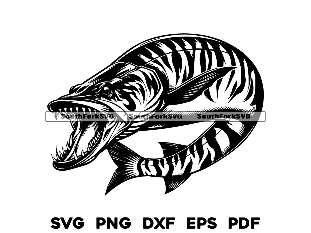 Musky Muskie Design Files Svg Png Dxf Eps Pdf | Transparent Vector ...