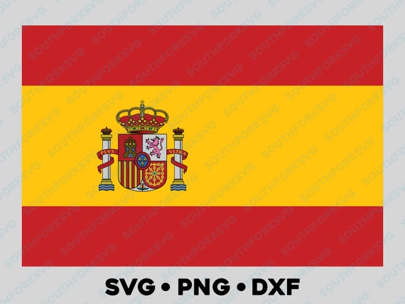 Spain National Country Flag Svg Png Dxf Vector Graphic Design - Etsy