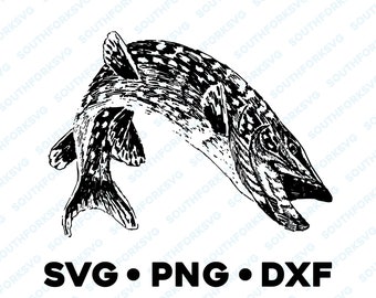 Pickerel Silhouette - Etsy New Zealand