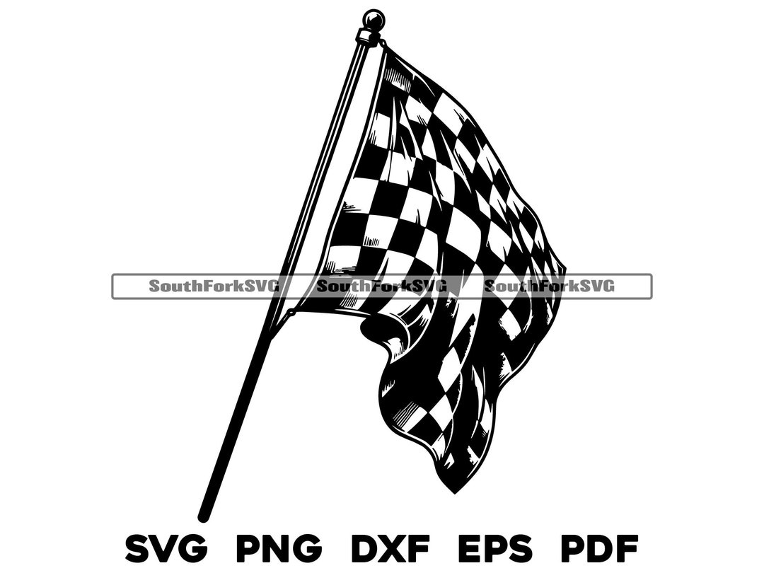 Checkered Racing Flag Design Svg Png Dxf Eps Pdf Vector Graphic Design ...