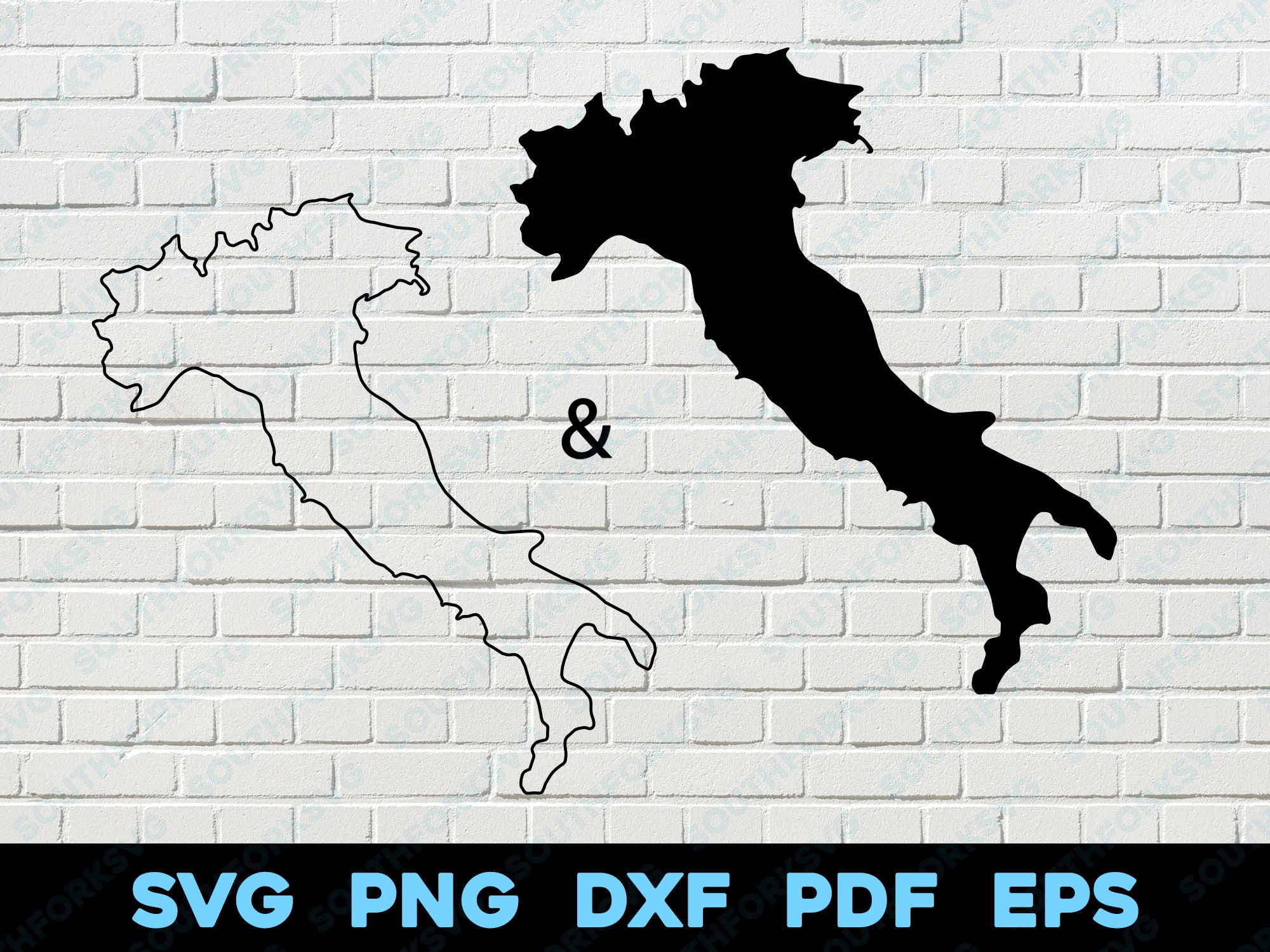 Italy Country Silhouette & Outline Shapes Svg Png Dxf Pdf Eps - Etsy ...