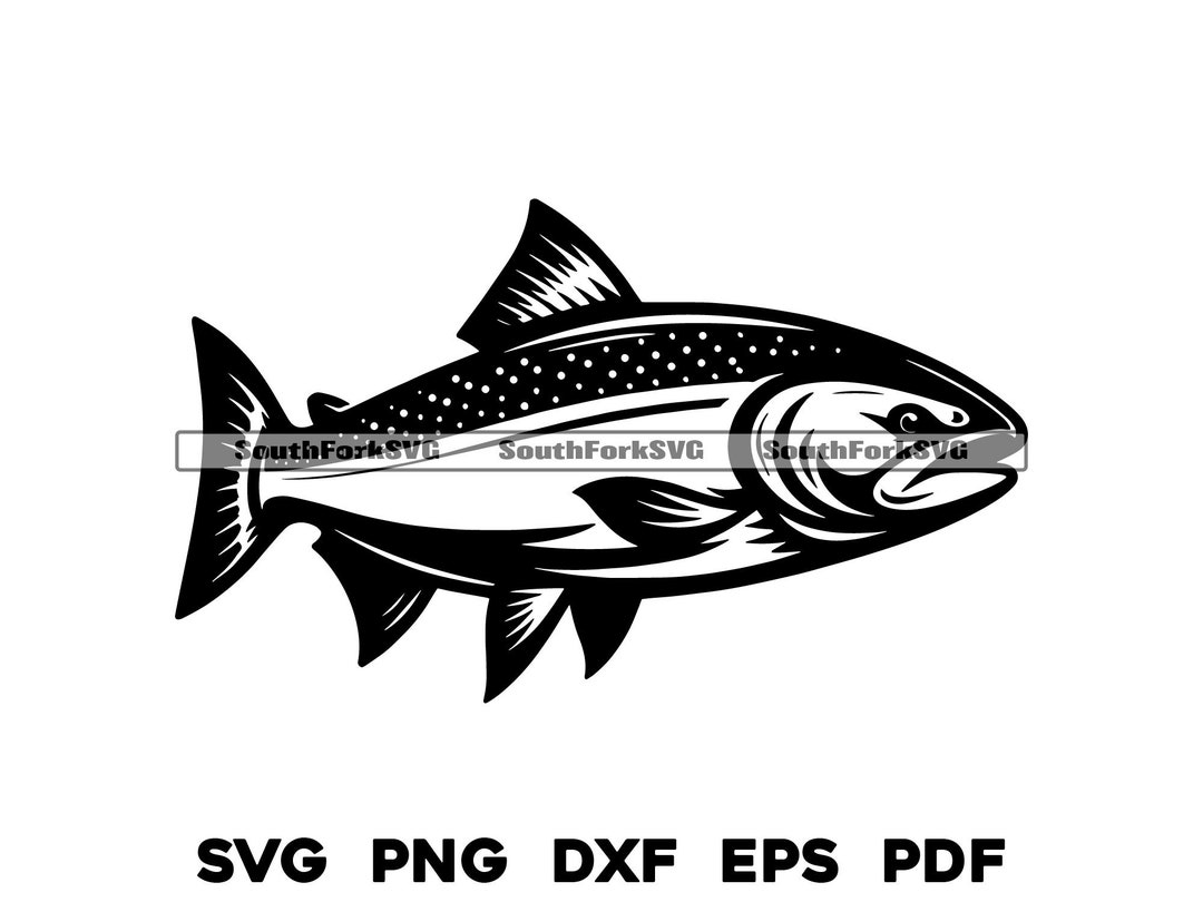 Salmon Vector Design | Svg Png Dxf Eps Pdf | Transparent Vector Graphic ...