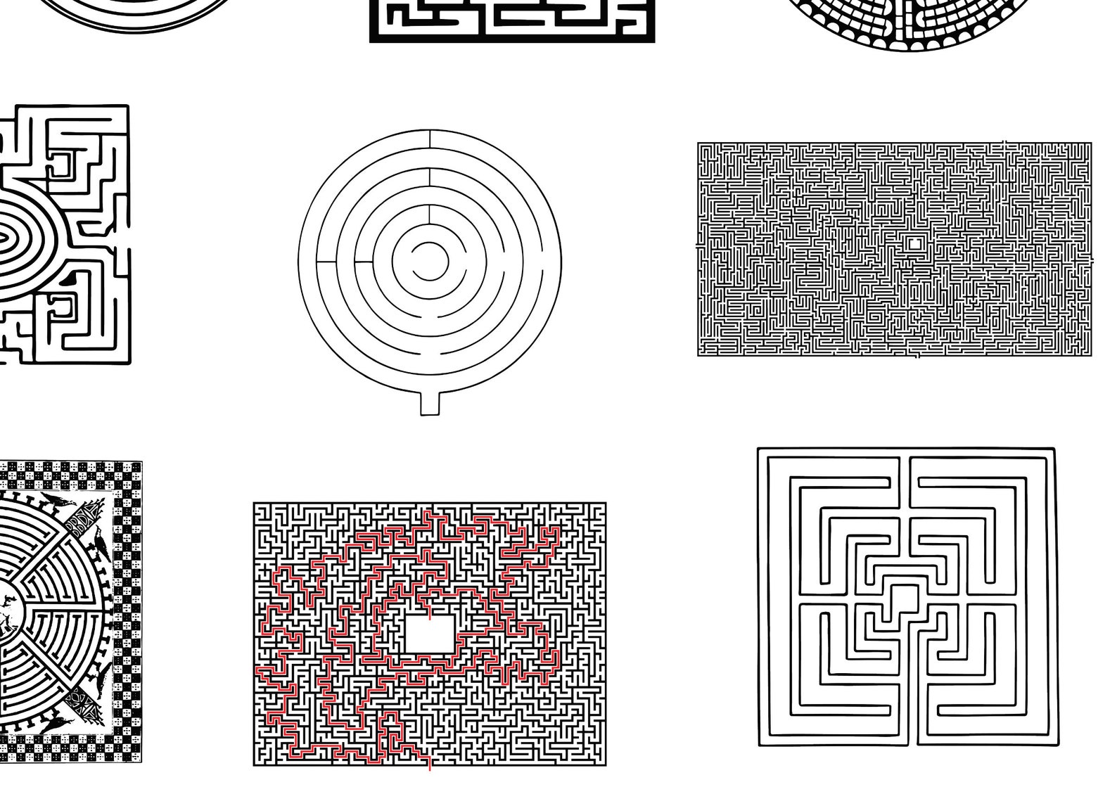 Mazes & Labyrinths Bundle SVG PNG DXF Symbol Vector - Etsy