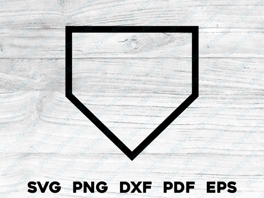 Baseball Homeplate Outline Svg Png Dxf Eps Pdf | Graphic Design Cut ...