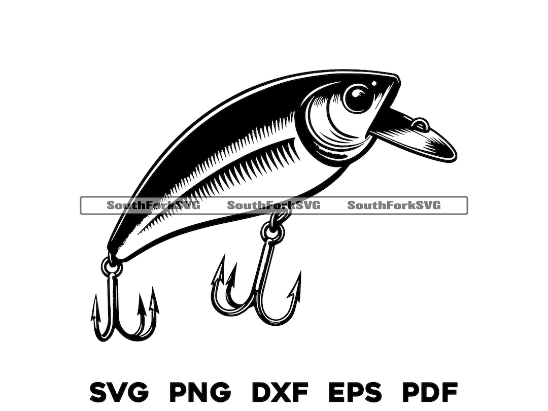 Crankbait Fishing Lure 5 | Svg Png Dxf Eps Pdf | Transparent Vector ...