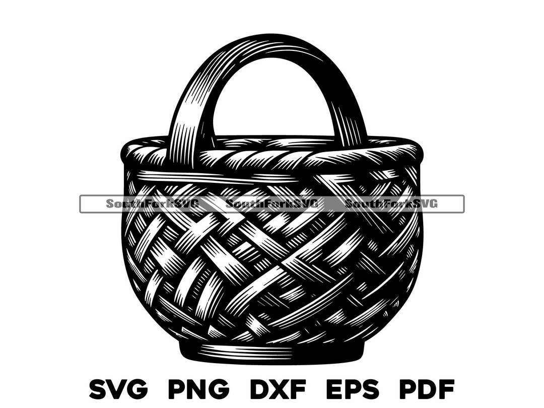 Woven Basket Design Files | Svg Png Dxf Eps Pdf | Transparent Vector ...