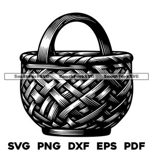 Woven Basket Design Files | Svg Png Dxf Eps Pdf | Transparent Vector ...