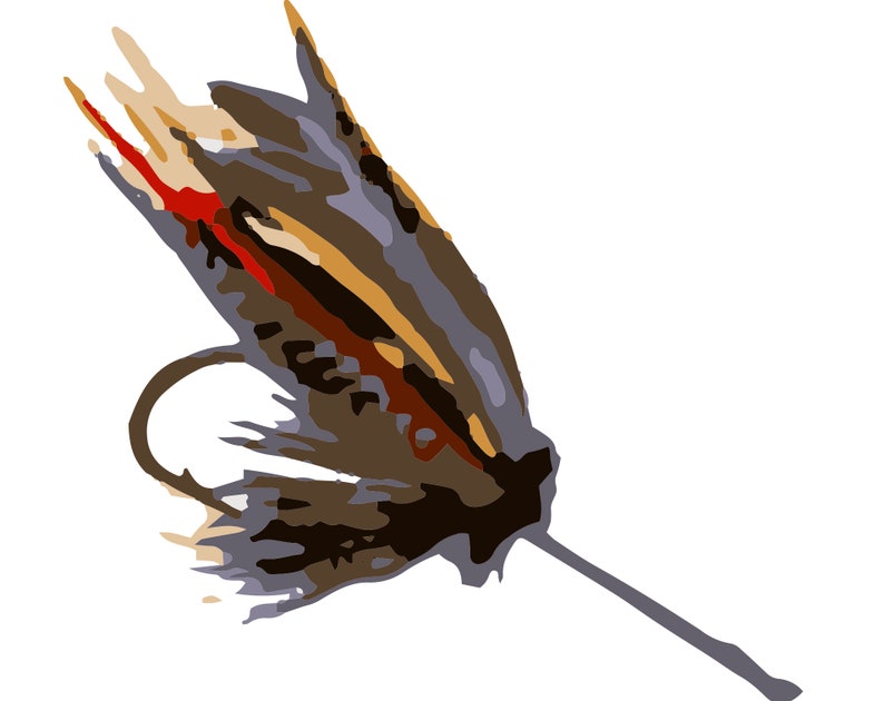 Dry Fly Colored Vectorized Bundle SVG PNG DXF Transparent - Etsy