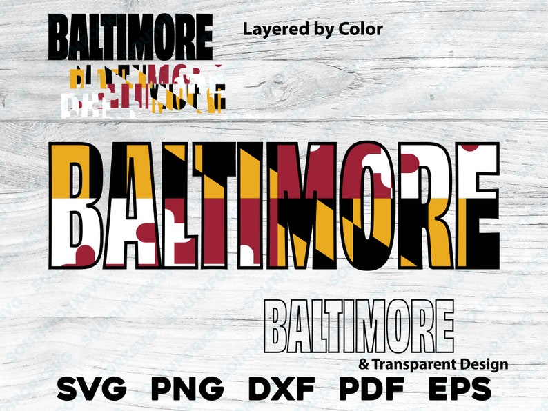 Baltimore Maryland State Flag Design Svg Png Dxf Eps Pdf | Vector ...