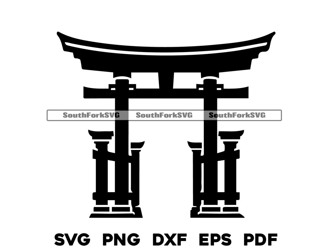 Torii Gate Svg Png Dxf Eps Pdf | Vector Graphic Cut File Laser Engrave ...