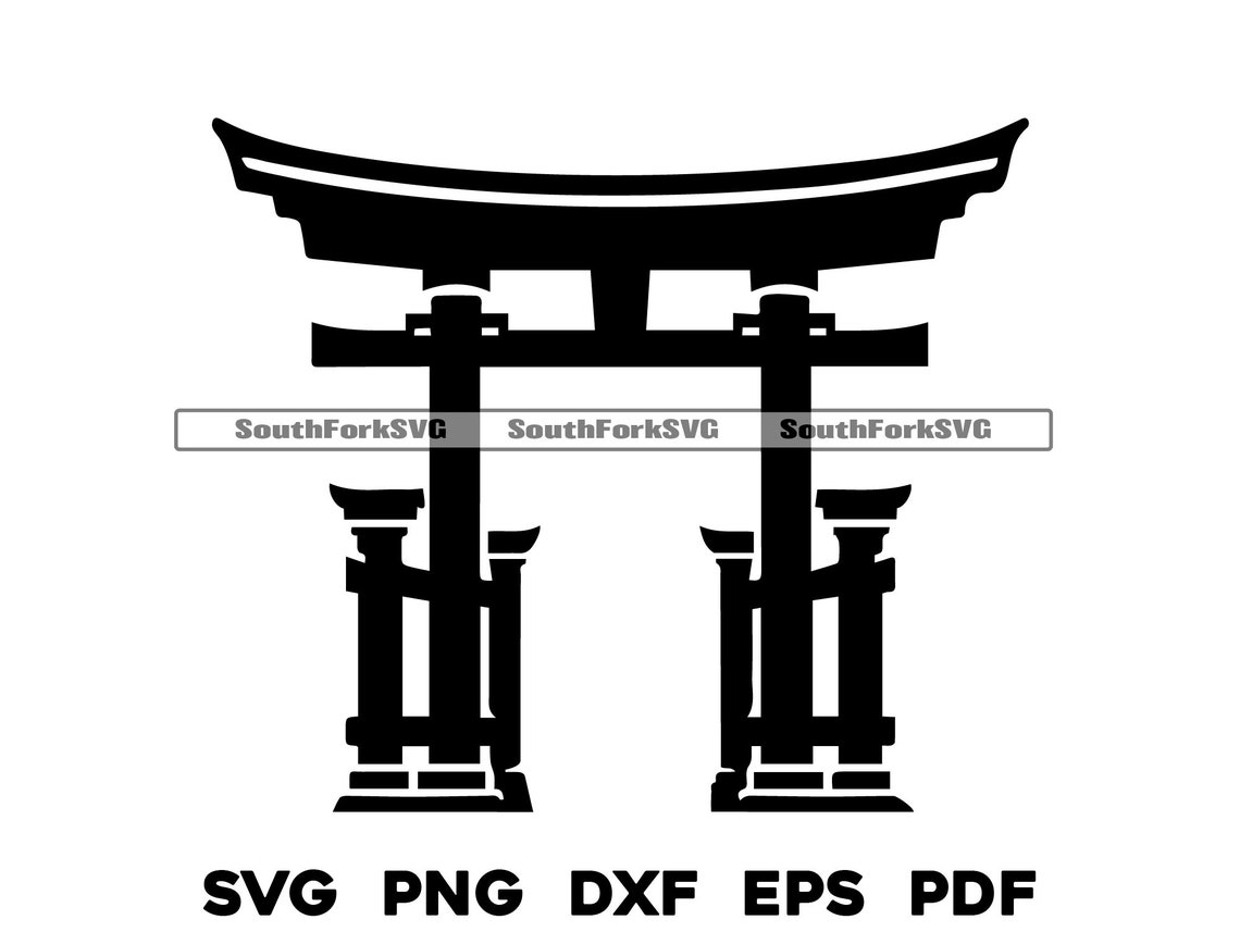 Torii Gate Svg Png Dxf Eps Pdf | Vector Graphic Cut File Laser Engrave ...